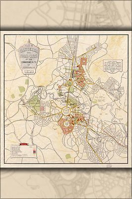 Poster, Many Sizes; Map Of Canberra Australia 1927 | eBay