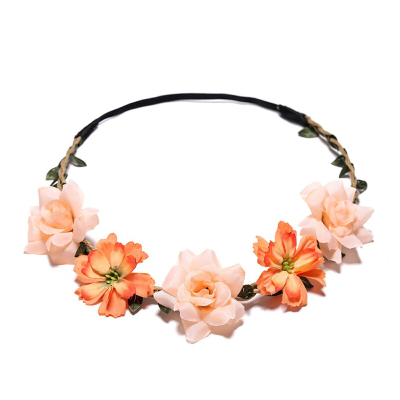 Flower Headband Head Garland Hair Band Crown Wreath Festival Boho Beach ...