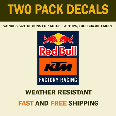 MotoGP Red Bull KTM Factory Racing Decal Stickers, 2 pack Red Bull ...