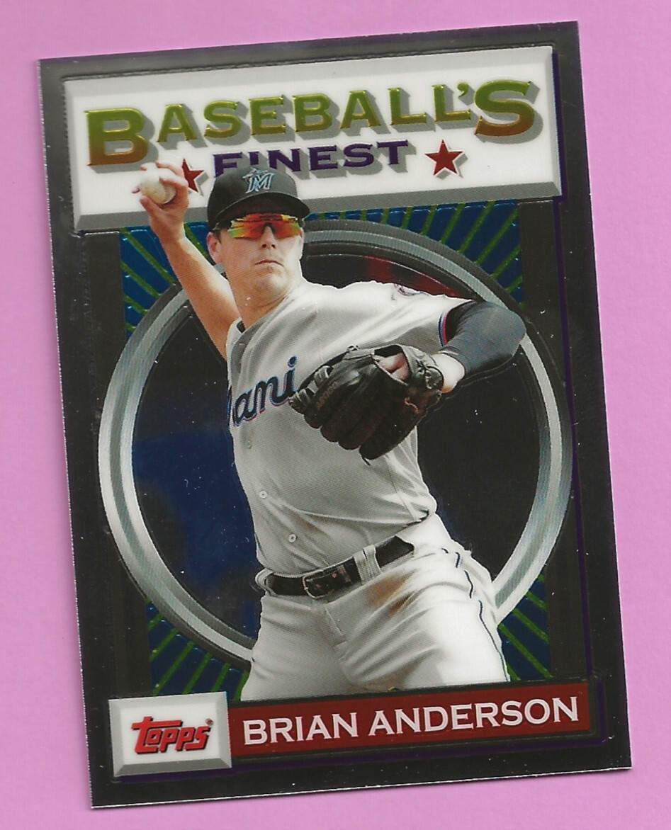 2020 Topps Baseball Finest Flashback Brian Anderson #74 Miami Marlins ...