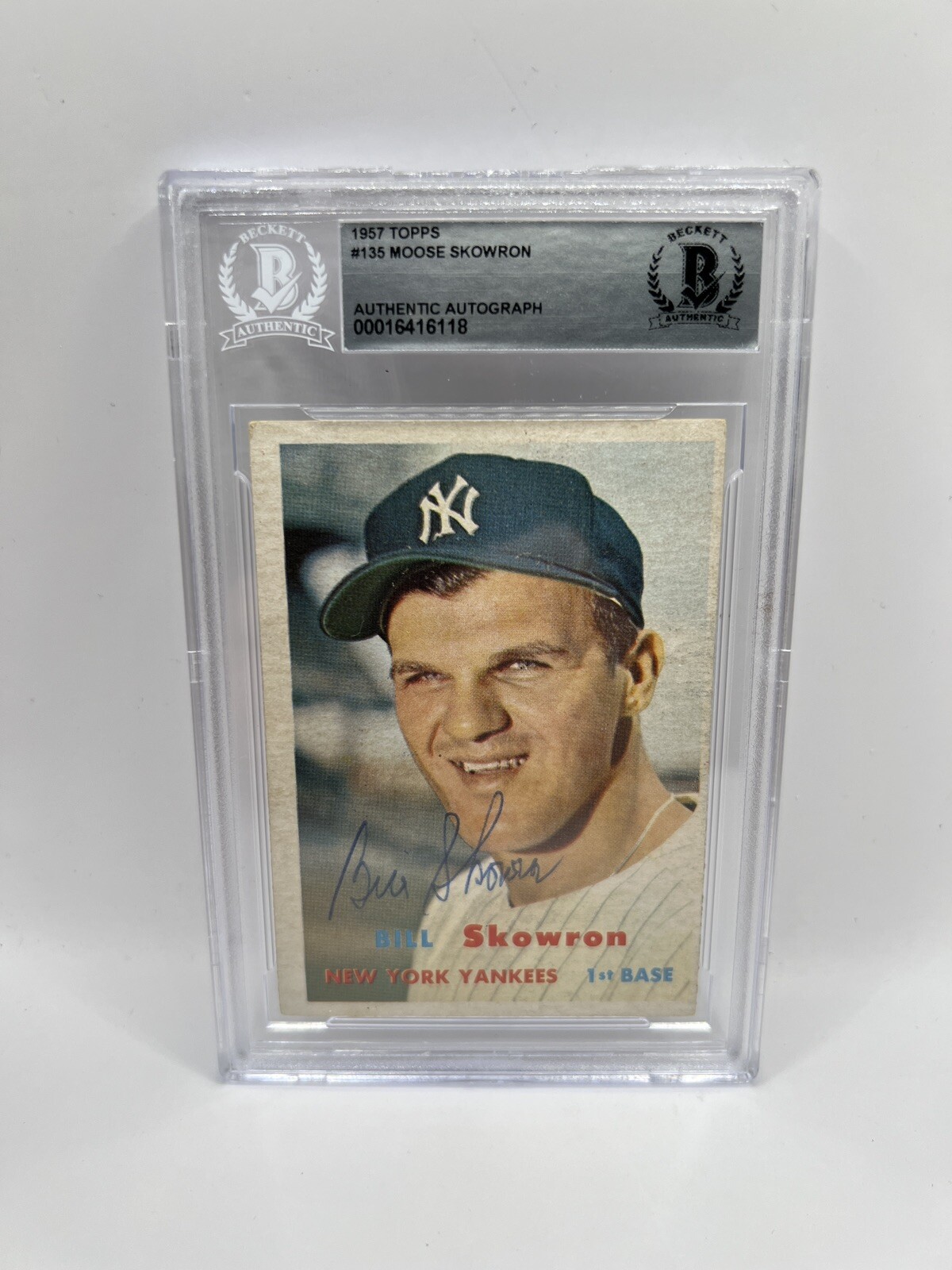 Bill Moose Skowron Signed 1959 Topps #554 Baseball Card Beckett Auto | eBay