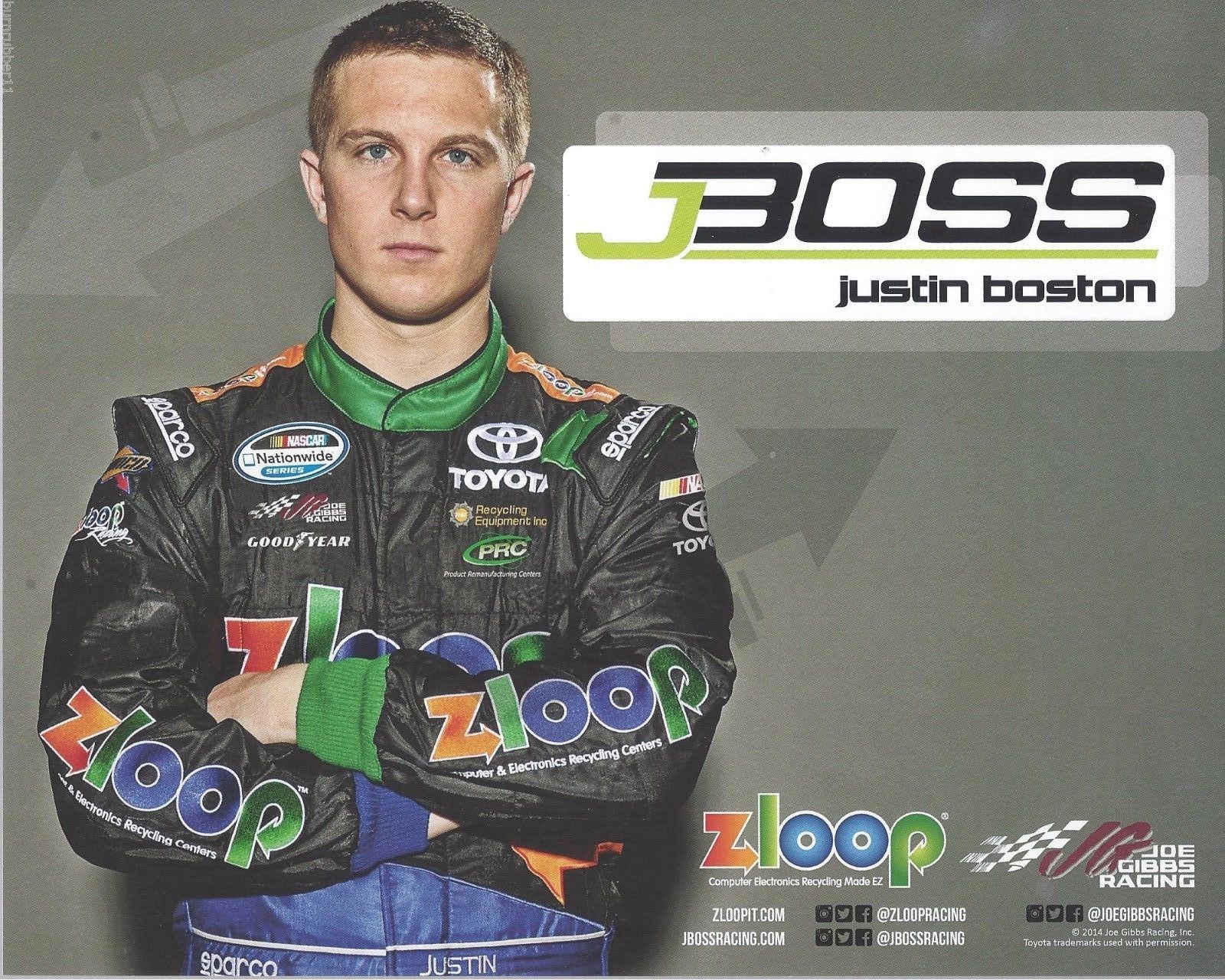 2014 JUSTIN BOSTON "ZLOOP #20" JGR KENTUCKY NASCAR NWIDE SERIES B/B ...