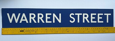 London Underground sign Warren Street (linen backed) | eBay UK