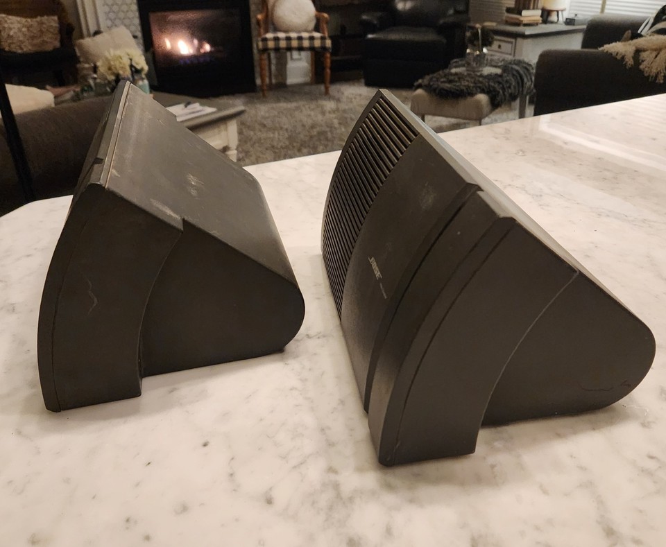 Bose Model 100 Speakers Pair Black Surround Stereo, Tested Working | eBay