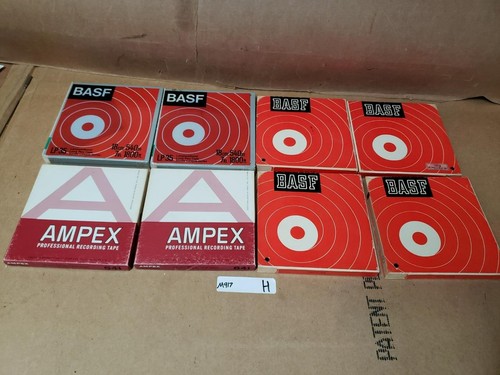 LOT OF 8 AMPEX & BASF 7" REEL TO REEL TAPES 2 ARE NEW ! M917 H | eBay