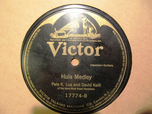 1915 PALE K LUA David Kaili Hawaiian Slide Guitar Sonny HULA MEDLEY ...