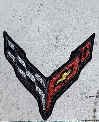 Embroidered Corvette C8 Patch Iron On and/or Sew On 4 inch wide BIG | eBay