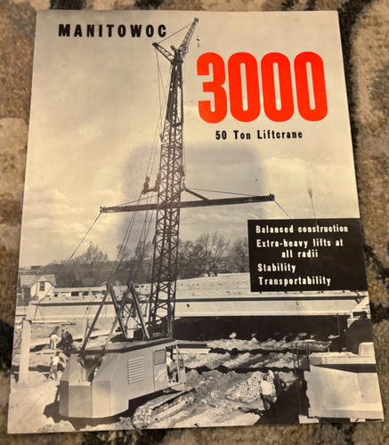 Manitowoc Model 3000 50 Ton Lifter Crane Brochure AMIL25 | eBay