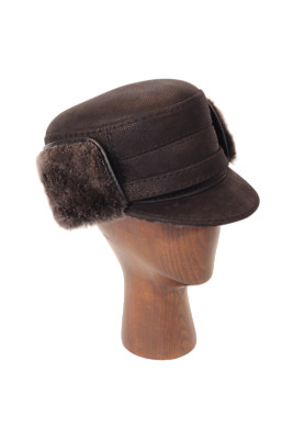 NEW Elmer Fudd Hat (Black) - Leather/ Sheepskin by Northern Hats (SKU ...