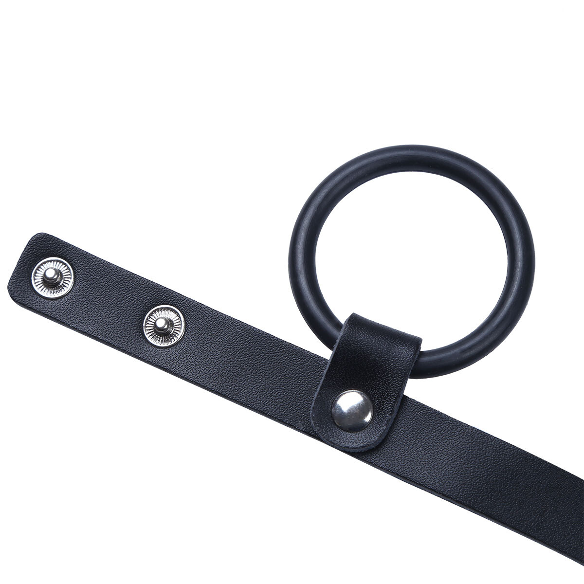 Mens Leather Stretchy Erection Penis Hole Strap Delay Cock Ball ...