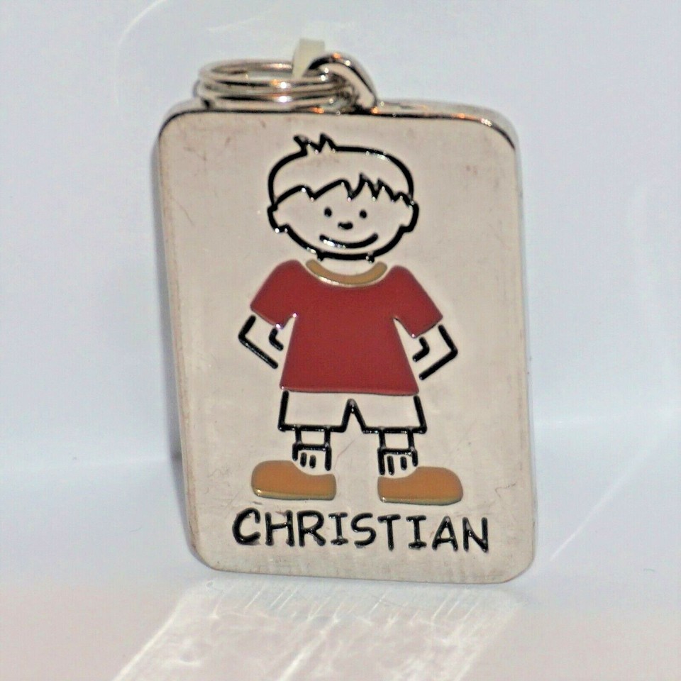 Kids Name Tag Ganz Charms ID Zipper Pulls Silver Key Ring Boys Girls ...