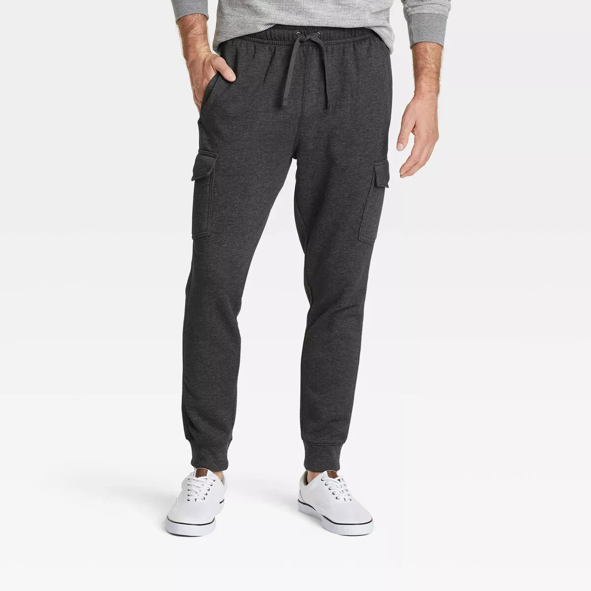 Men's Fleece Cargo Jogger Pants - Goodfellow & Co™ Si… - Gem