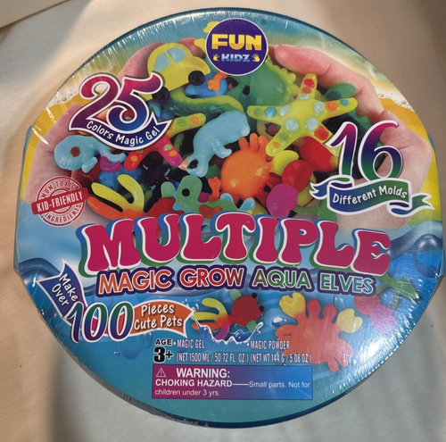 Magic Grow Aqua Elves 100 Pieces 16 Diff Molds, 25 Colors Gels, 100 ...