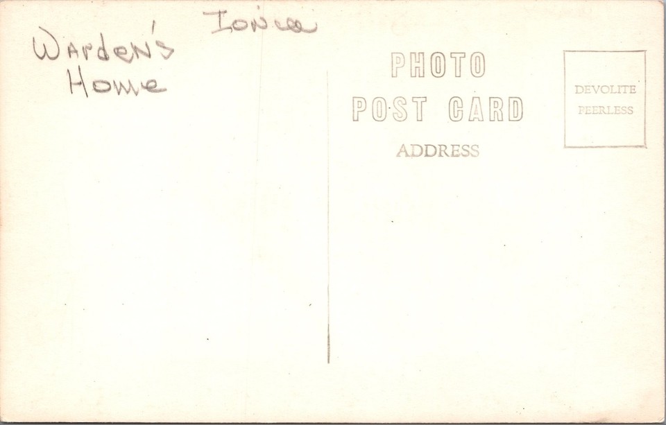 Warden's Residence Michigan Reformatory Ionia MI RPPC Postcard Real ...