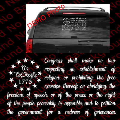 First Amendment 1776 We the People USA Flag Freedom of Speech Vinyl ...