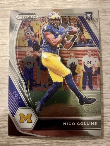 2021 Panini Prizm Draft Picks Nico Collins Rookie Card #114 Texans | eBay