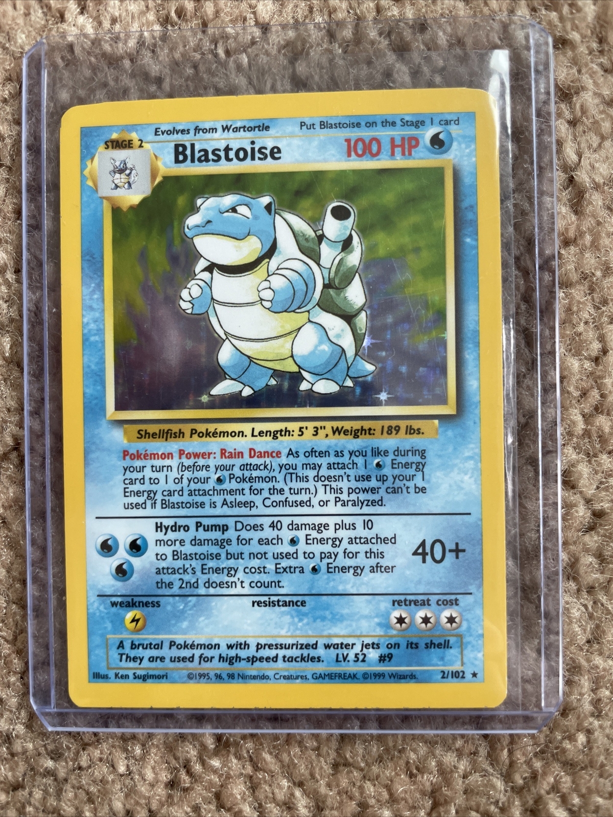 Pokémon TCG Blastoise Base Set 2/102 Holo Unlimited Holo Rare | eBay