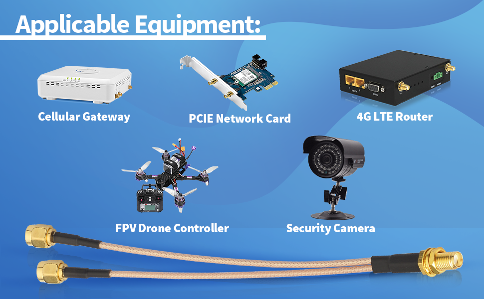 4G LTE Antenna Adapter Splitter Cable SMA Cable 6" For RTL-SDR USB ...