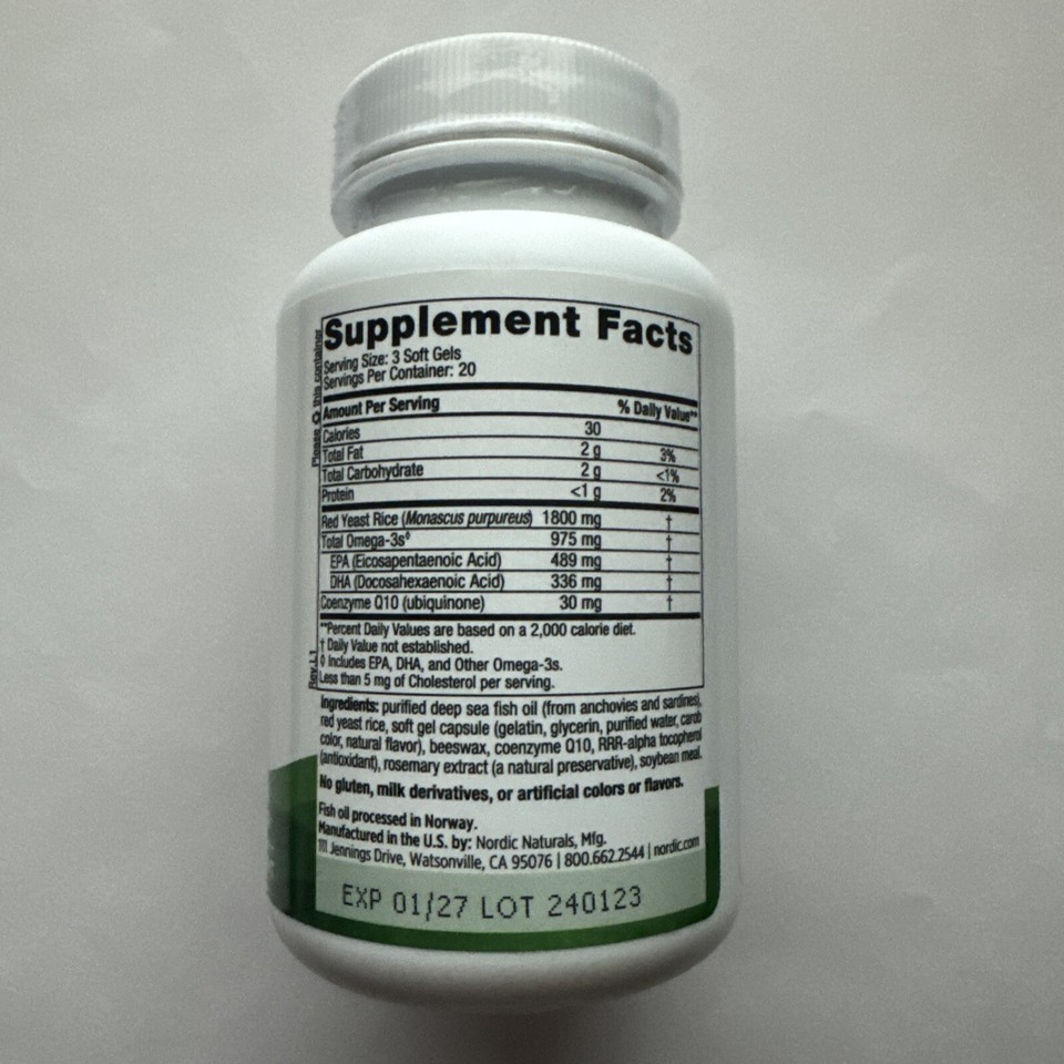 Nordic Naturals Cholesterol Omega Blend Support Supplement 60 SoftGels ...