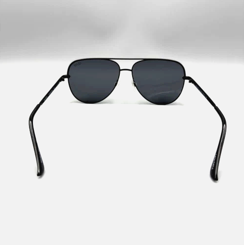 QUAY Sunglasses High Key Mini # 126 Aviator Black Large Frame Unisex ...