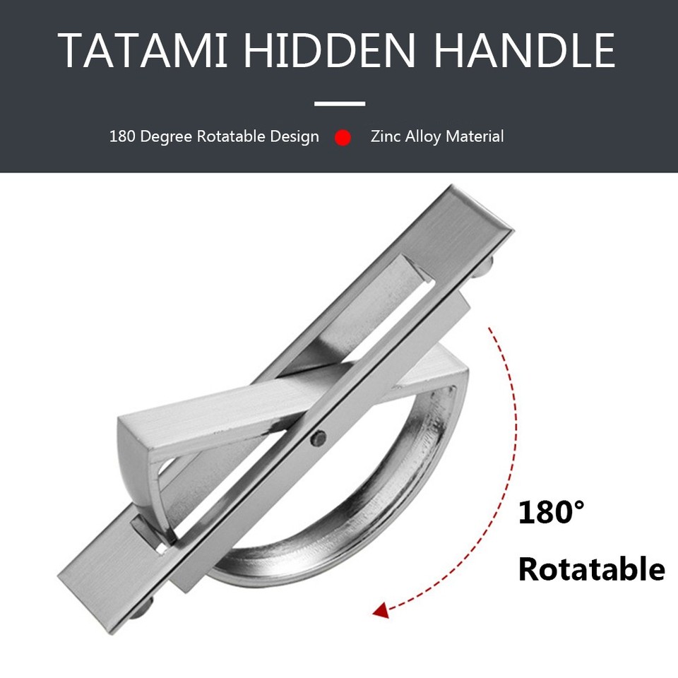 Handle Zinc Alloy Flush Pull Cover Tatami Hidden Handle Door Handle ...