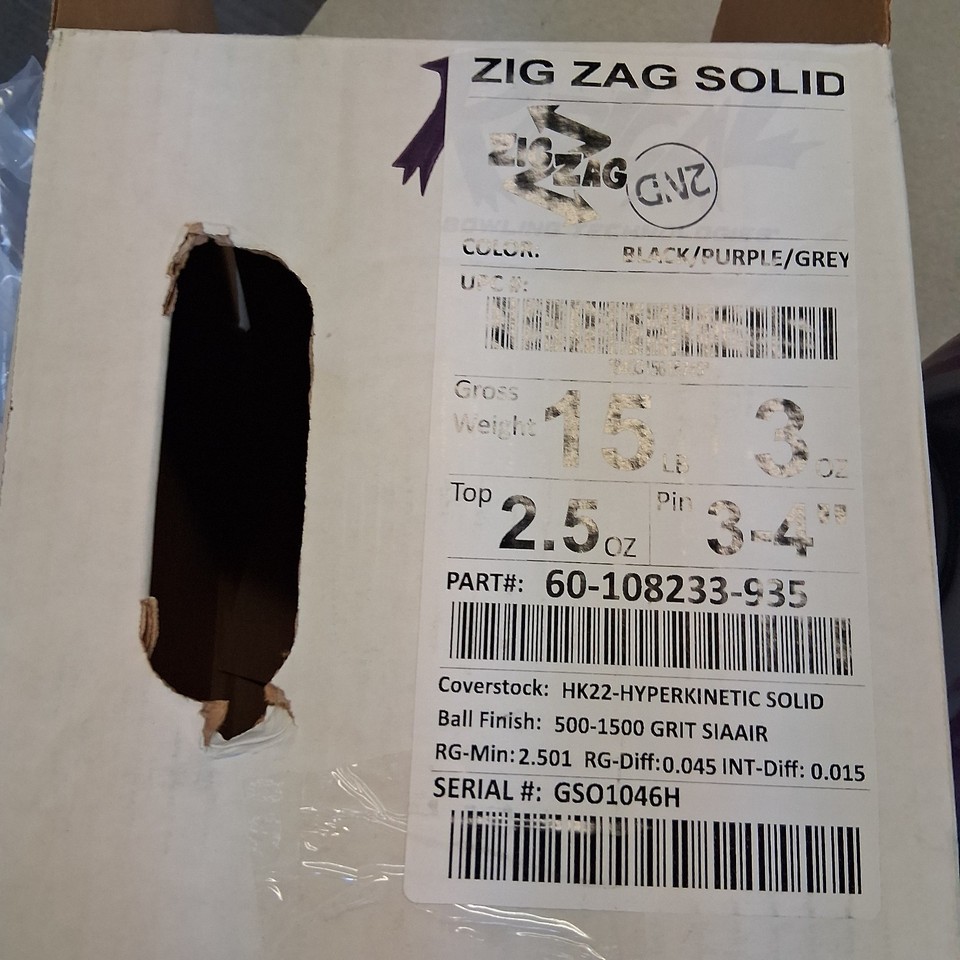 Radical ZigZag Solid PRO CG bowling ball 15 LB. NEW IN BOX!! #046 | eBay