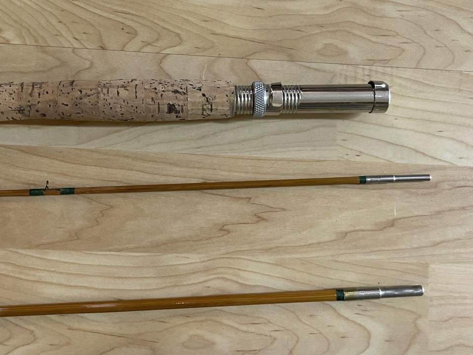 VINTAGE WARDS SPORT KING BAMBOO 9’ Model 32 FLY FISHING ROD w tube/sock ...