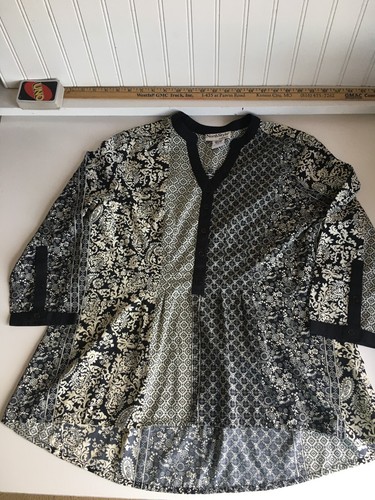 NorthStyle Womens Top Blouse Black and Beige Size S | eBay