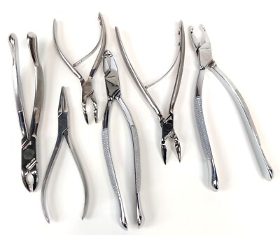 Lot of 6 Clev-Dent Extracting Dental Forceps Stainless Steel w 1E 150 A ...