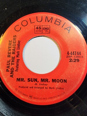 PAUL REVERE AND THE RAIDERS--MR. SUN, MR. MOON / WITHOUT YOU VG F283 | eBay