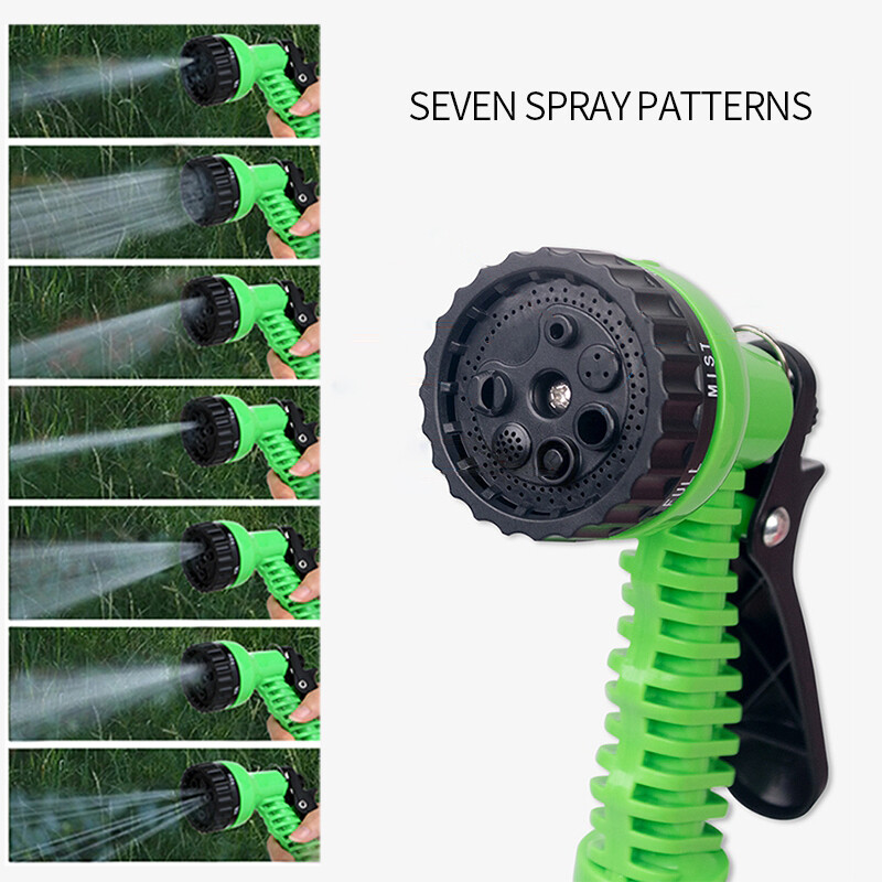 Expanding Expandable Flexible Garden Water Hose w Spray Nozzle 25, 50 ...