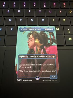 Azami, Lady of Scrolls Borderless - CMM 0672 - NM - MTG Magic | eBay