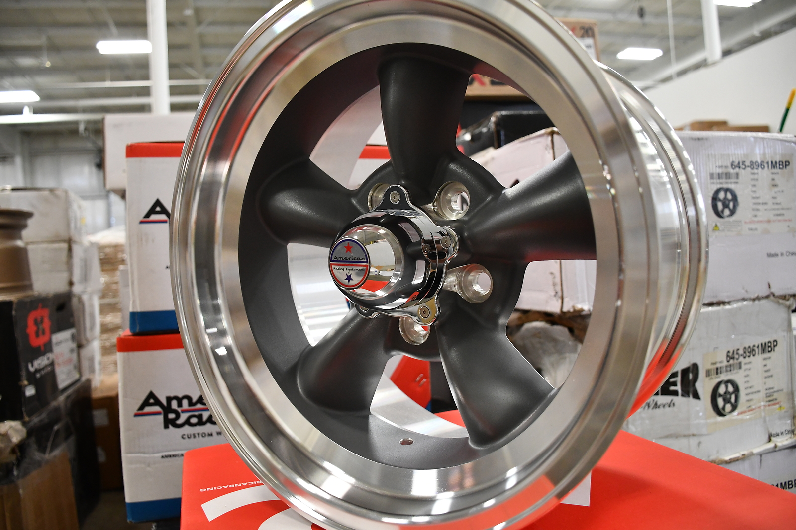 Set 4 American Racing VN105 Torq Thrust D 15x7 5x5 Gray Machine Wheels ...