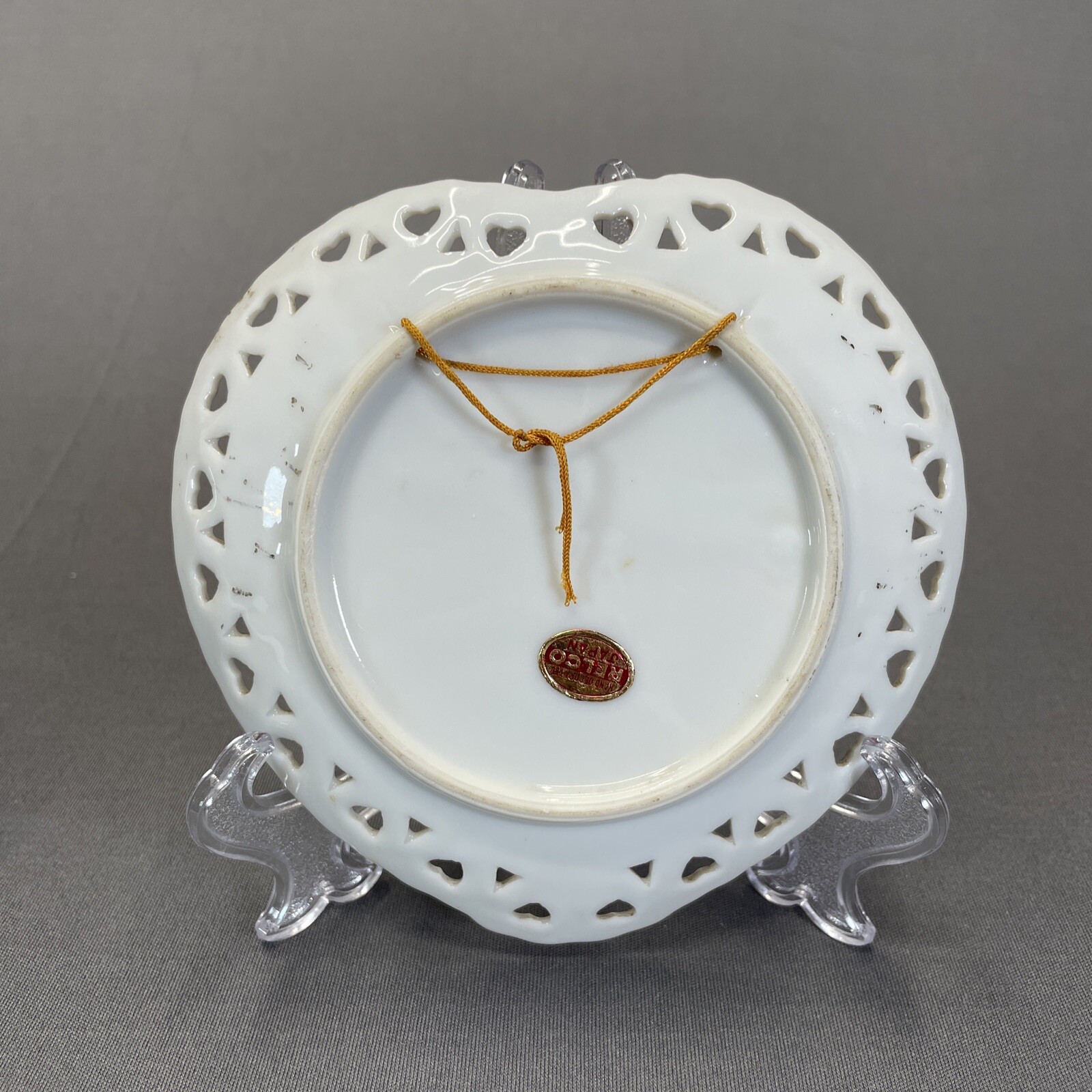 2 Relco Japan Decorative Plates 5" Bird Fruits Lattice Edge Heart ...