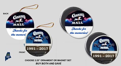 CAROUSEL MALL Ornament / Magnet Set - Vintage Defunct Shopping ...