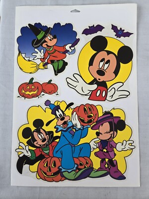 1990s Static Window Clings Great Colors Reusable MICKEY W/ MINNIE MOUSE ...
