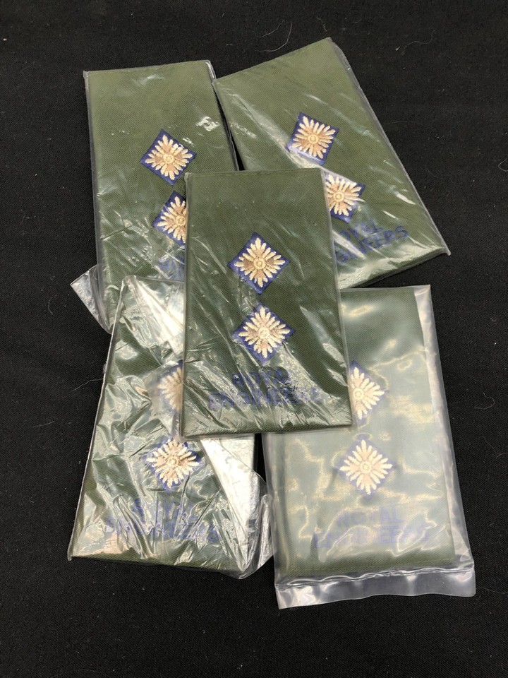 Genuine British Army Royal Engineers Rank Slides, Olive Green, (Lt) | eBay