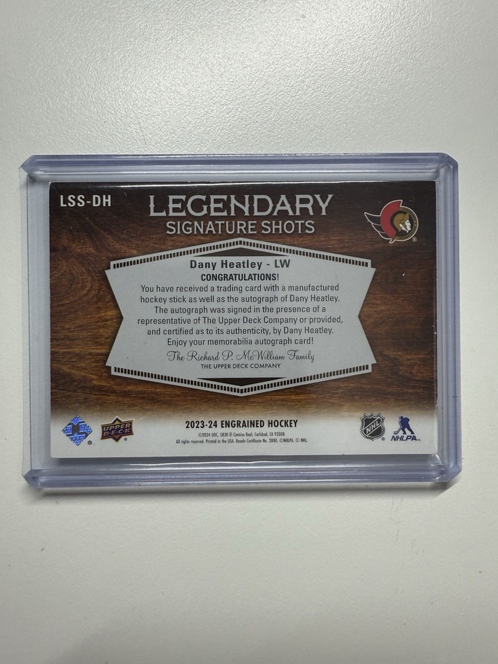 DANY HEATLEY 2023-24 ENGRAINED LEGENDARY SIGNATURE SHOTS AUTO /49 | eBay