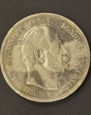 FÜNF MARK German Empire (Prussia) B Hanover Kaiser Wilhelm I Silver ...