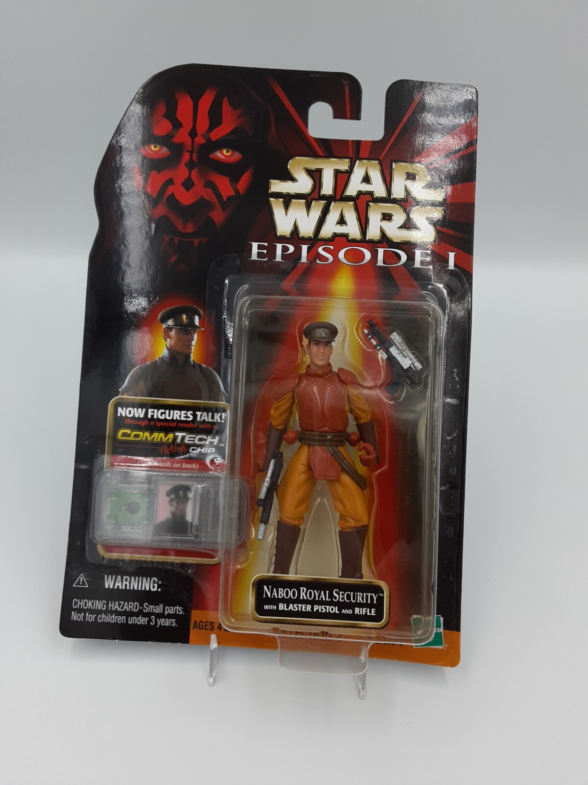 1998 Hasbro Star Wars NABOO ROYAL SECURITY Figure w/ CommTech Chip NEW ...