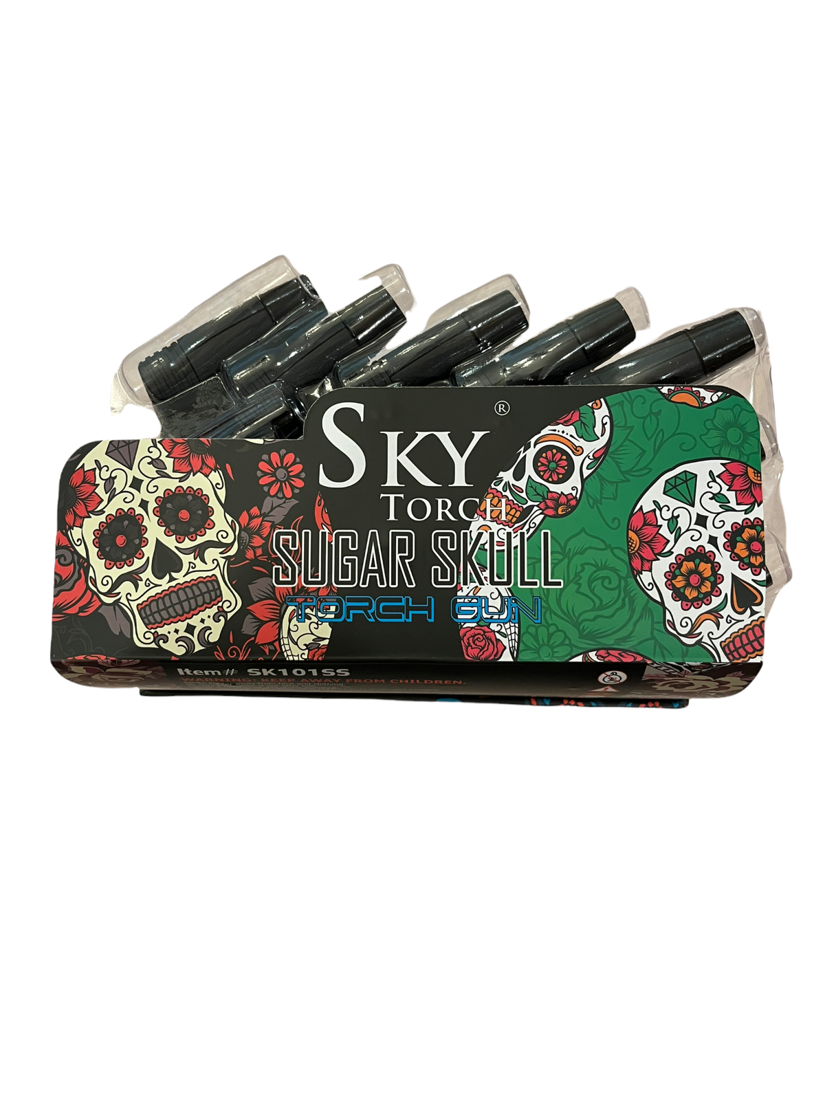 Eagle Sky Torch SUGAR SKULL Gun Jet Lighter Butane Refillable Assorted ...