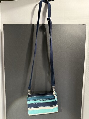 31 Thirty One Sea Stripe Cross Town Cross Body Wallet Purse | eBay