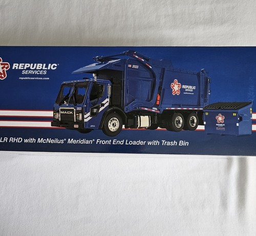 Die-cast First Gear 1/34 Scale Mack Front Load Republic Services Waste ...