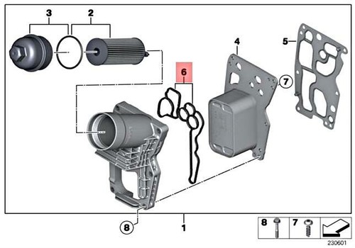 For BMW Genuine Engine Oil Filter Adapter Gasket 11428580682 | eBay