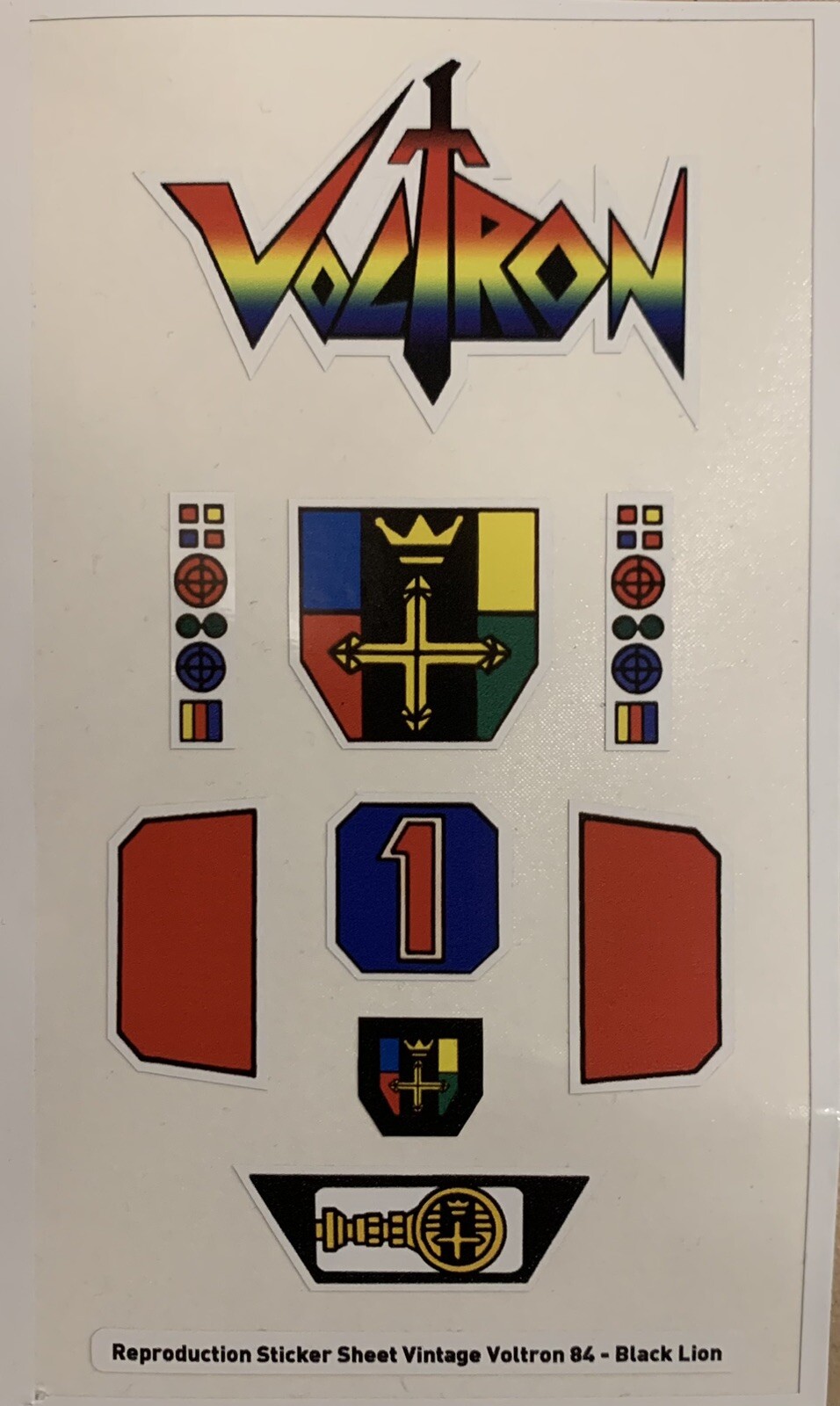 Vintage Voltron 84 Reproduction Sticker Decals For Black Lion ONLY | eBay