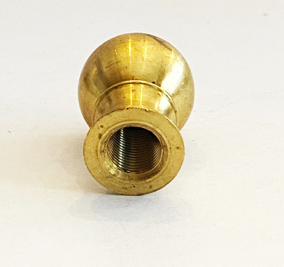 New Unf Solid Brass 1-3/8" Large Finial Topper Knob tap 1/8IPS or 1/4 ...