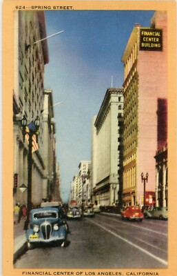 LOS ANGELES CALIFORNIA CA "SPRING STREET FINANCIAL CENTER" UNUSED LINEN ...