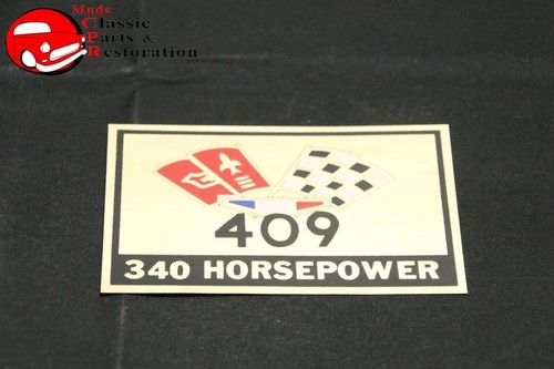 63-65 Impala 409 340 Horsepower Crossed Flags Air Cleaner Lid Engine ...