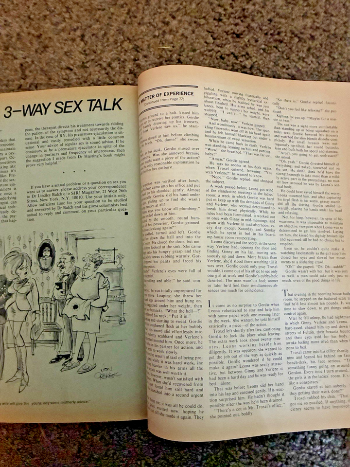 SIR! MAGAZINE April 1973 Vol 29 No 4 Vintage Adult Entertainment ...