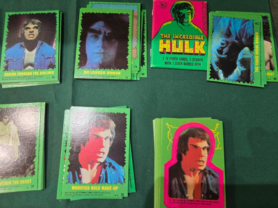 INCREDIBLE HULK complete set with stickers TOPPS 1979 | eBay